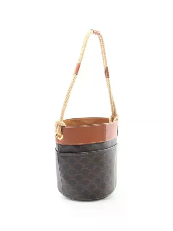 Celine 2010s Triomphe Bucket Bag - Brown
