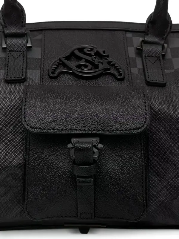SPRAYGROUND Check Pattern Logo Patch Holdall