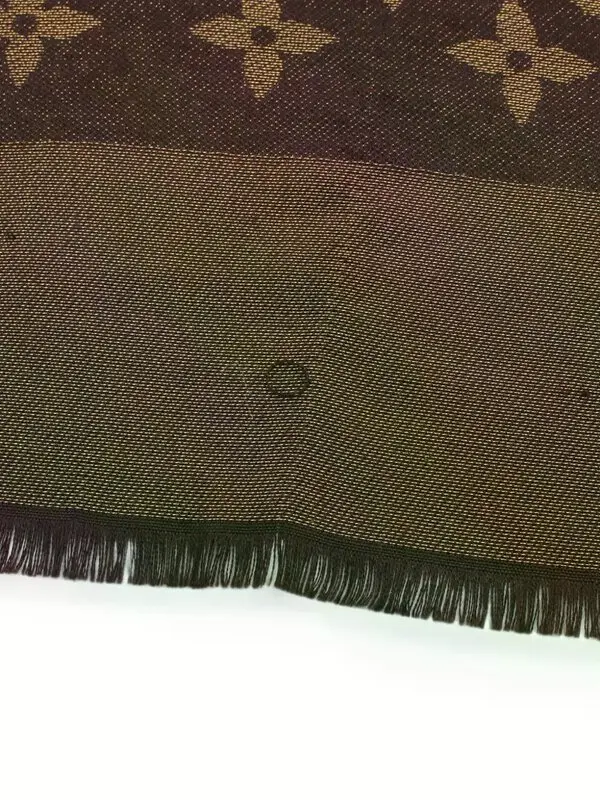 LOUIS VUITTON 2010s Monogram Fringed Scarf