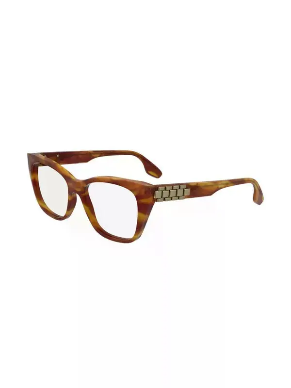 Victoria Beckham Striped Blonde Glasses