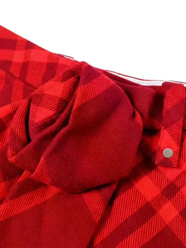 Burberry 2010s Check-pattern Wrap Mini Skirt