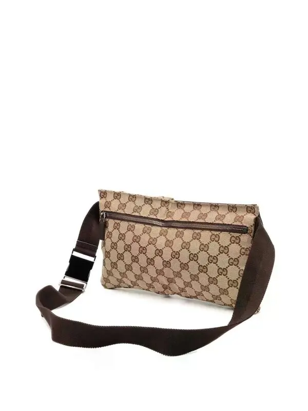 Gucci 2000-2015 Gg Canvas Double Pocket Belt Bag