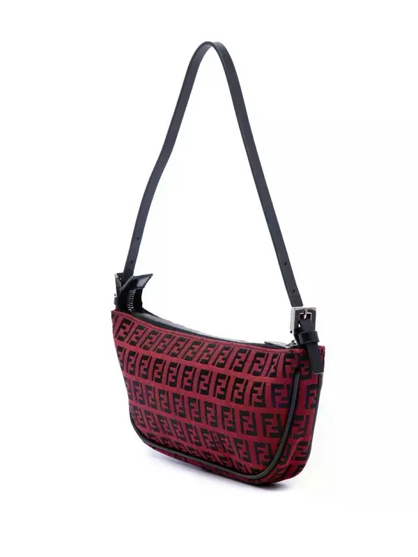 Fendi 2000-2010 Zucchino Canvas Pochette Shoulder Bag
