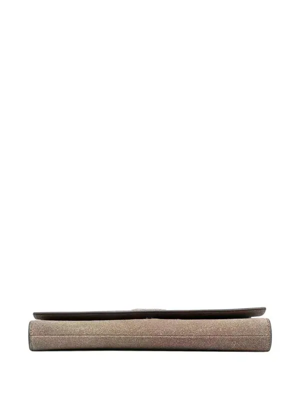 Saint Laurent 2000-2010 Large Stitched Suede Monogram Belle De Jour Clutch Bag