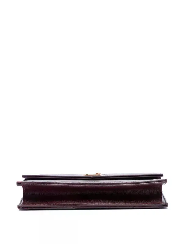 Saint Laurent Monogram Chain Wallet Crossbody Bag - Red