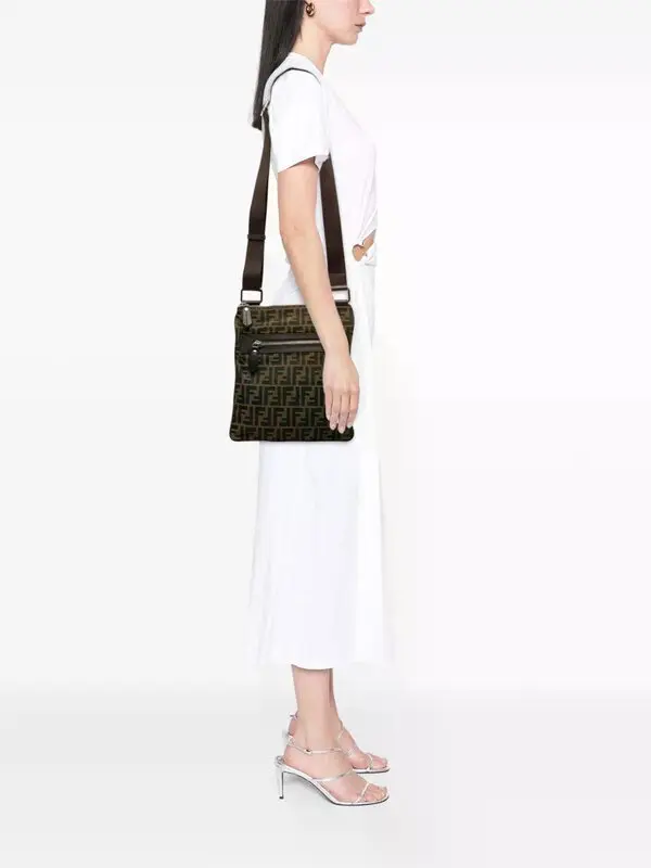 Fendi 2000-2010 Zucca Canvas Crossbody Bag