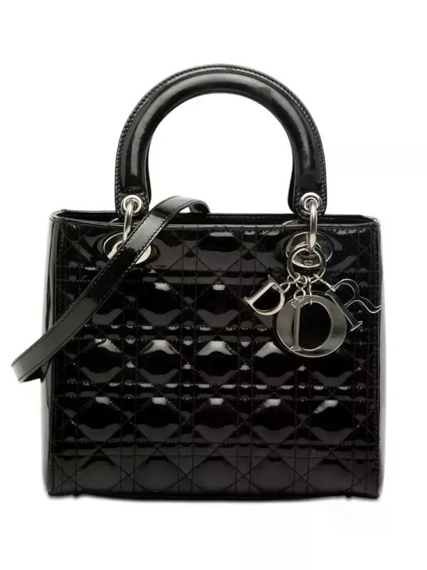 Dior 2009 Medium Patent Cannage Lady Satchel