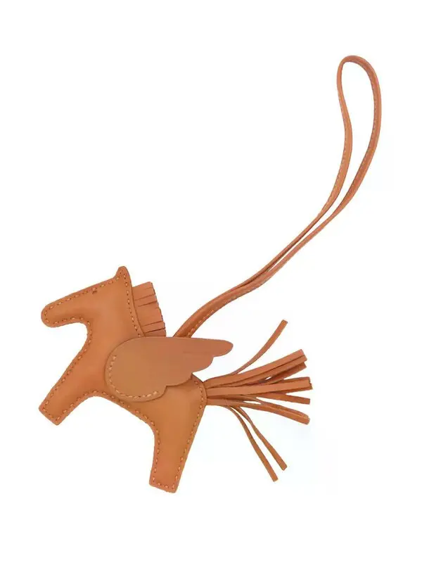 Hermès 2023 Milo Lambskin Grigri Rodeo Bag Charm - Brown
