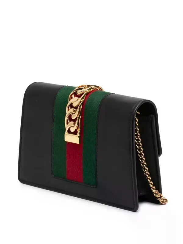 Gucci 2000-2015 Super Mini Calfskin Web Sylvie Chain Crossbody Bag
