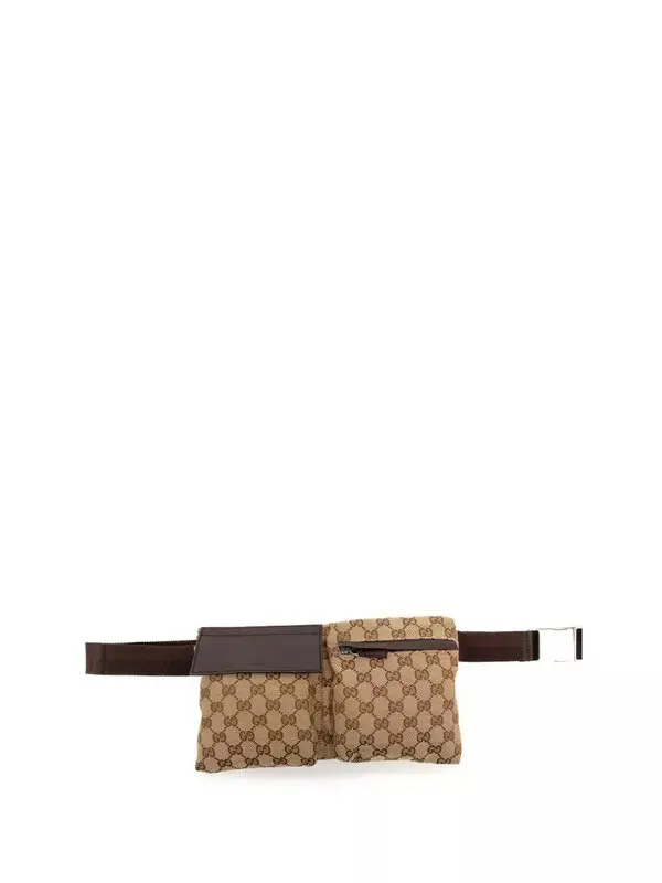 Gucci 2000-2015 Gg Canvas Double Pocket Belt Bag