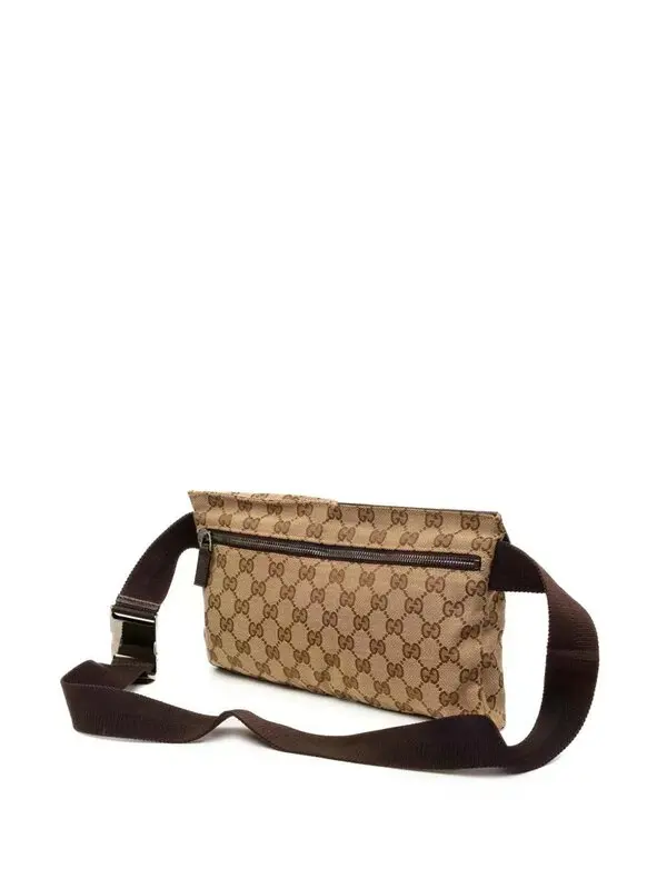 Gucci 2000-2015 Gg Canvas Double Pocket Belt Bag