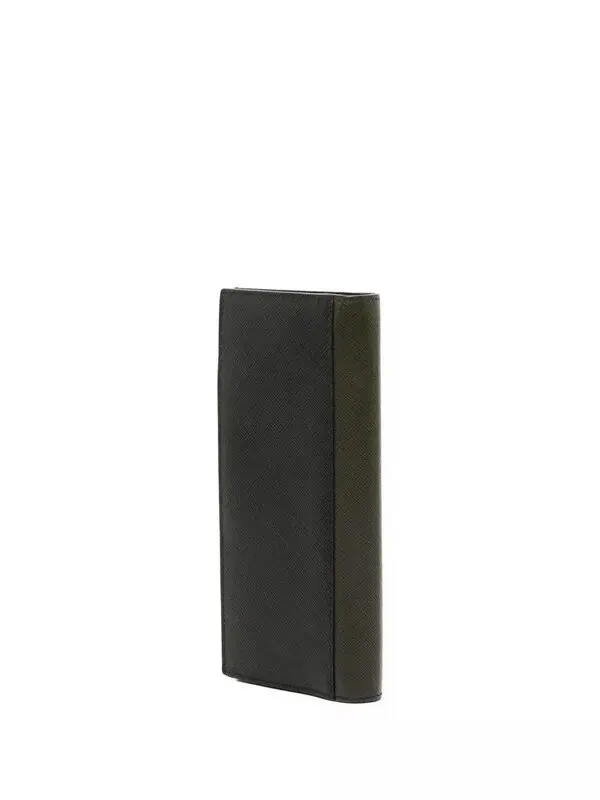 Prada 2010-2026 Bicolor Saffiano Bifold Wallet Long Wallets