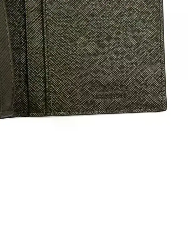Prada 2010-2026 Bicolor Saffiano Bifold Wallet Long Wallets