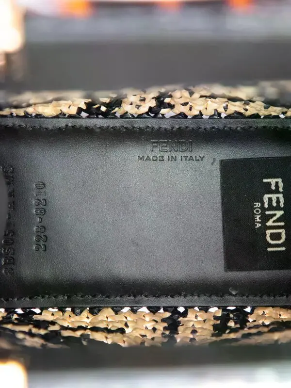 Fendi 2010-2026 Mini Zucca Raffia Sunshine Shopper Tote Satchel