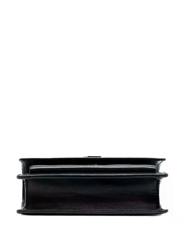Saint Laurent Mini Calfskin Monogram Sunset Wallet On Chain Crossbody Bag - Black