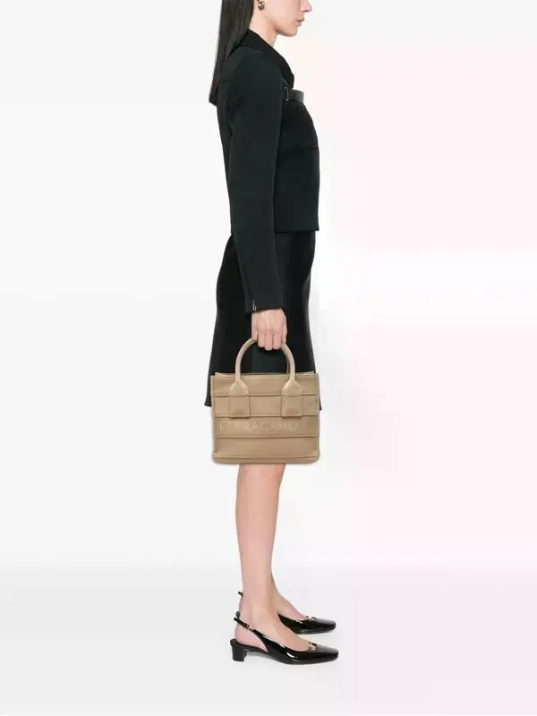 FERRAGAMO 2010-2026 Small Canvas Signature Tote Bag