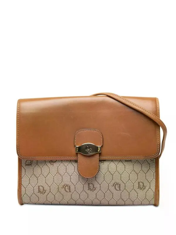 Dior 20th Century Honeycomb Coated Canvas Crossbody Bag - Neutrals