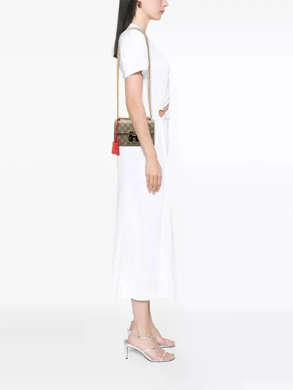 Gucci Small Gg Supreme Love Padlock Crossbody Shoulder Bag