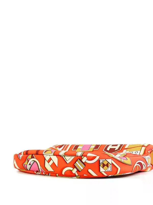 Hermès Silk And Swift Leather Crossbody Bag - Orange