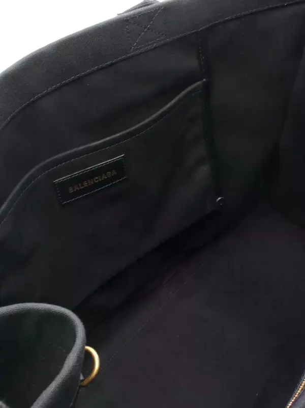 Balenciaga Large Hardware Leather-trim Tote Bag