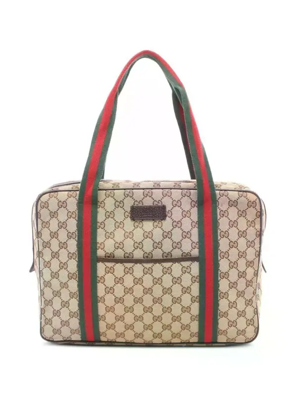 Gucci Gg Canvas Web-stripe Tote Bag - Neutrals