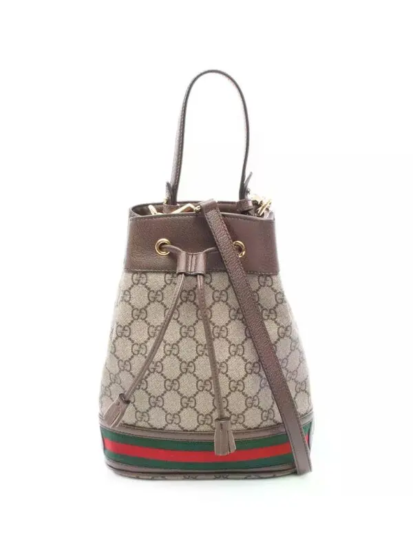 Gucci Ophidia Gg Supreme Bucket Bag - Neutrals