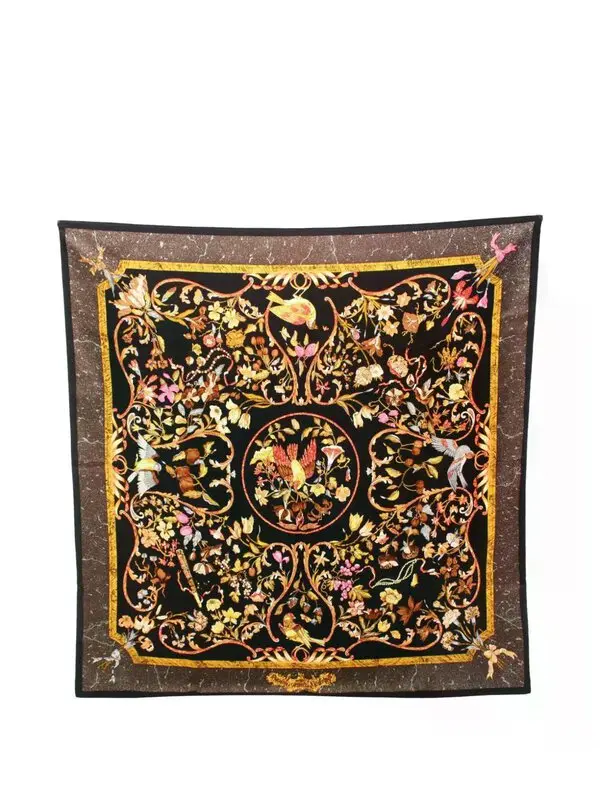 Hermès Silk Scarf "pierres D'orient Et D'occident - Black
