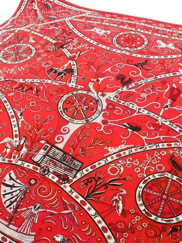 Hermès 2010s Peuple Du Vent Scarf