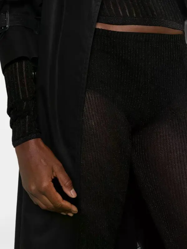 DONDUP Sheer Ribbed Knit Trousers