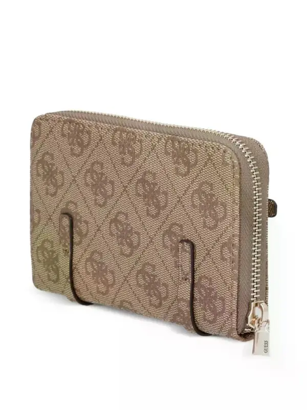 Guess Leona 4g-monogram Wallet - Brown