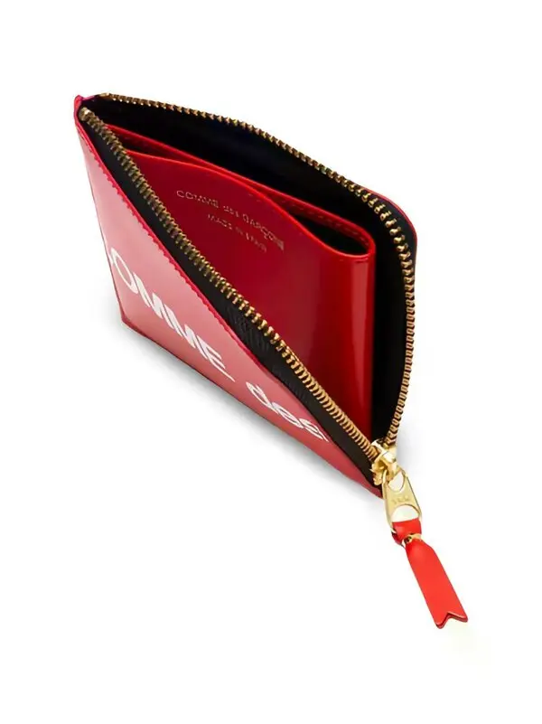 Comme Des Garçons Huge Logo Zip-around Wallet - Red