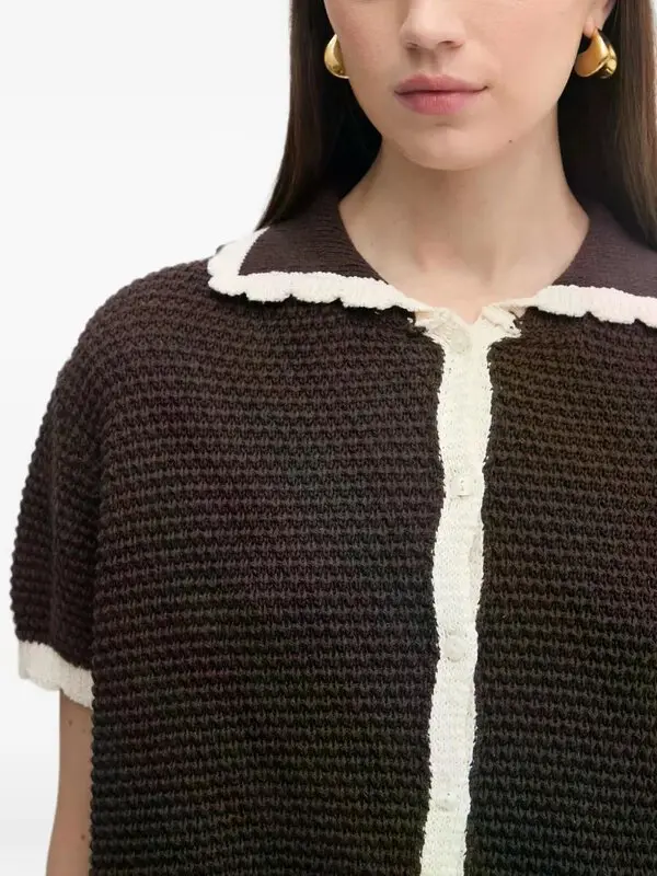 HAVEONE Contrast-trim Shorts And Shirt Set