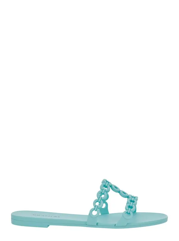AQUAZZURA Infinity Chain Jelly Flat Sandals - Multicolor