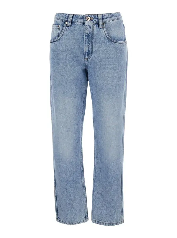 Brunello Cucinelli Straight Leg Jeans - Multicolor