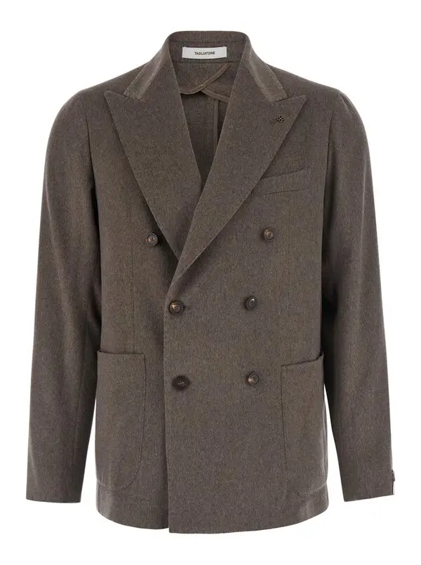 Tagliatore Montecarlo Double-breasted Jacket With Classic Collar And Buttons For