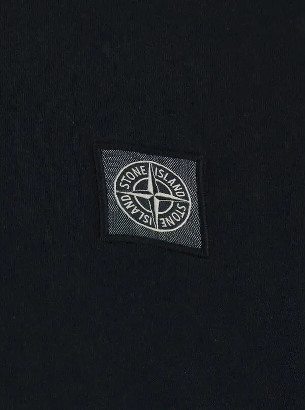 Stone Island Crew Neck T-shirt With Logo Patch On The Front In Cotton For