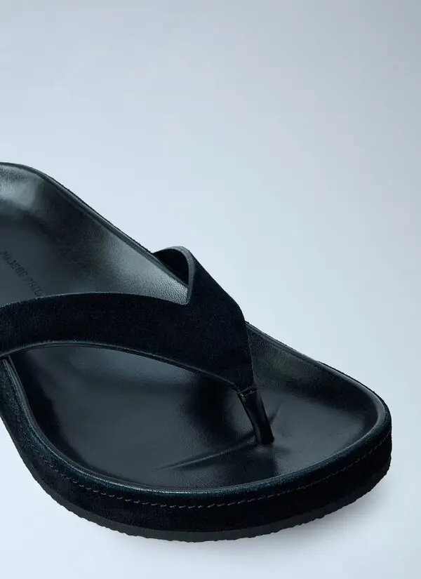 Phoebe Philo Round Flip Flop - Black