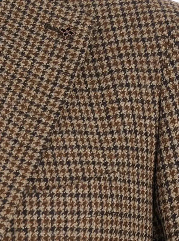 Tagliatore Montecarlo Single-breasted Jacket With Tech Fabric Details For