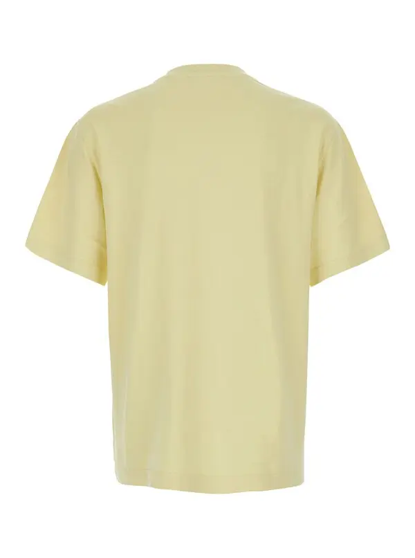 Jacquemus Le T-shirt Gros Grain' Yellow Crew Neck T-shirt With Logo Patch On The Front In Cotton For - Multicolor