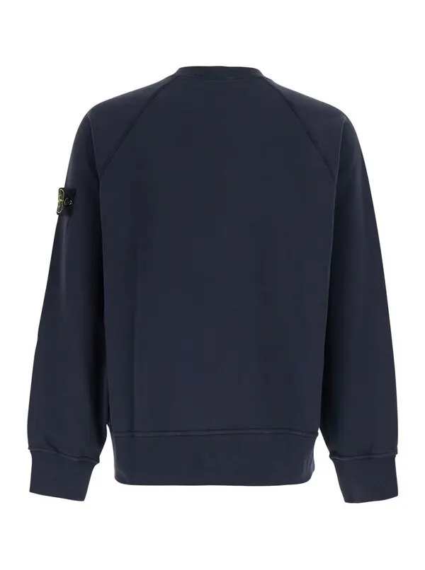 Stone Island Crewneck Sweatshirt With Logo Patch - Multicolor