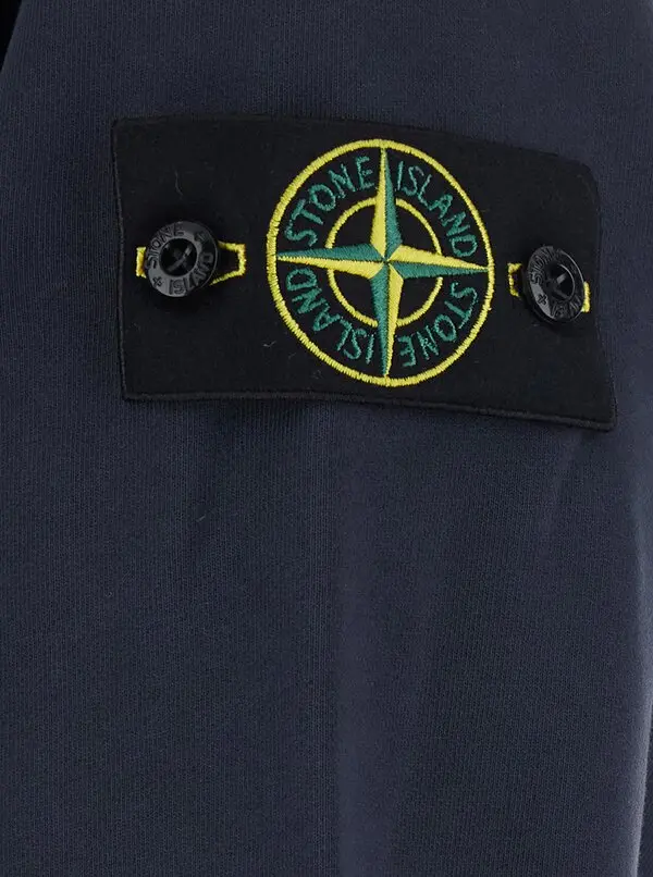 Stone Island Crewneck Sweatshirt With Logo Patch - Multicolor