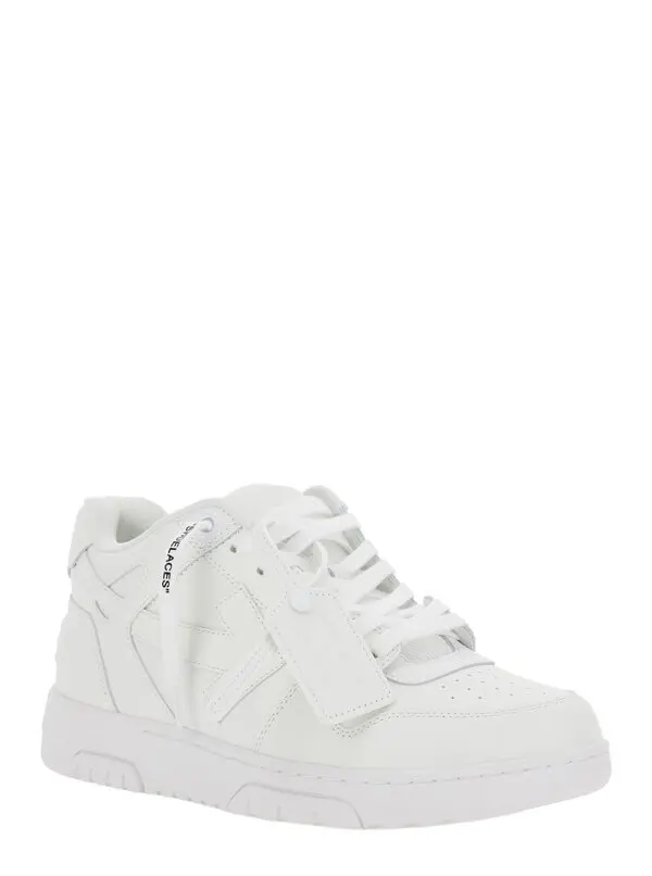 Off-White Out Of Office" Leather Sneakers With Logo Lettering - Multicolor