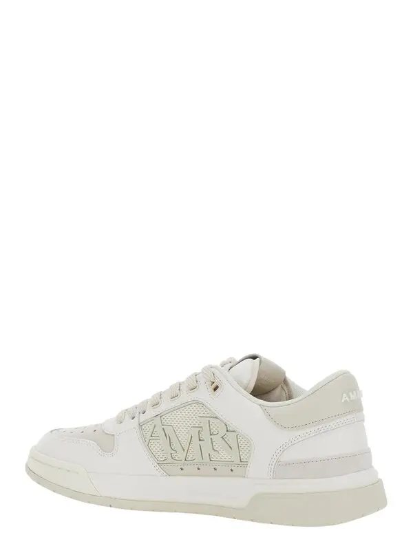 Amiri Low Top Sneakers With Logo Patch - Cream