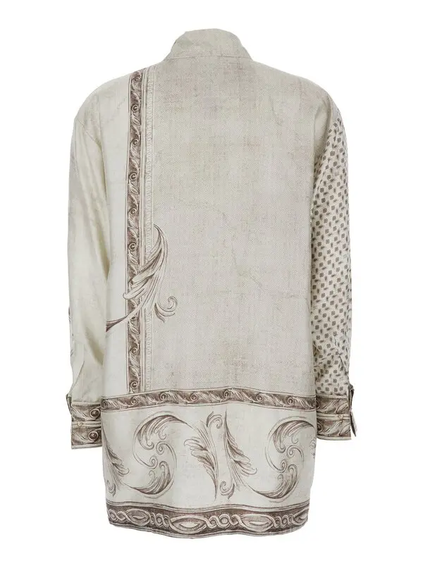 Max Mara Geometric Print Silk Shirt - Multicolor