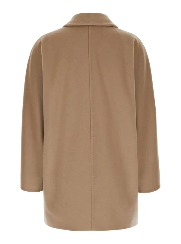 Max Mara Rebus Short Double-breasted Wool And Cashmere Coat - Multicolor