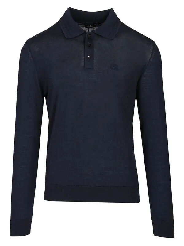 Etro Wool And Silk Polo Shirt