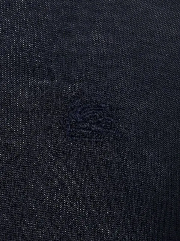 Etro Wool And Silk Polo Shirt