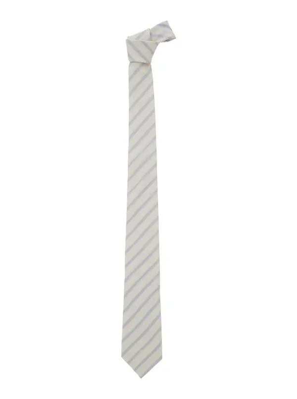 Saint Laurent Silk Diagonal Stripe Neck Tie - Multicolor