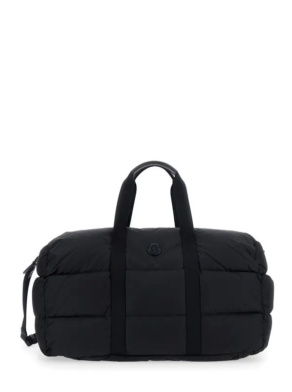Moncler Quilted Fabric Suitcase With Adjustable Shoulder Strap - Multicolor