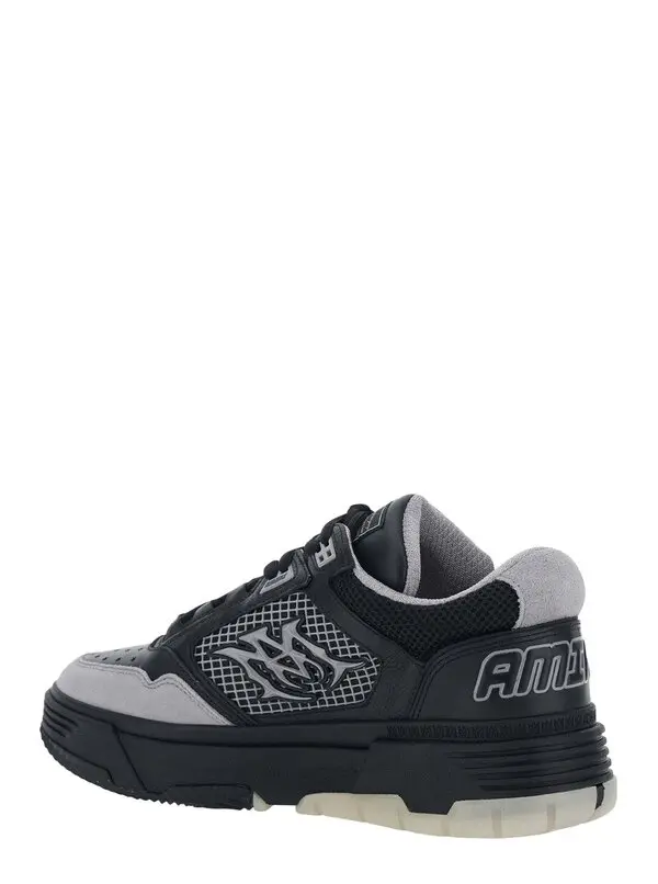 Amiri Leather Sneakers With Maxi Logo - Multicolor